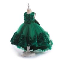 China Baby Clothes Back-Long Girls Party Garment Wedding Dress Princess High Quality Fluffy Dress for sale
