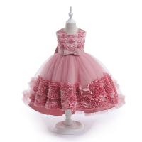 China Baby Clothes Back-Long Girls Party Garment Wedding Dress Princess High Quality Fluffy Dress for sale