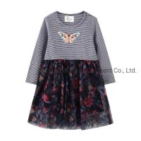 China Children Clothing Autumn Casual Kids Dress Long-Sleeves Princess Mesh Casual Dress for sale