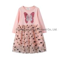 China Children Clothing Autumn Casual Kids Dress Long-Sleeves Princess Mesh Casual Dress for sale
