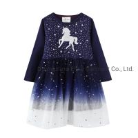 China Children Clothing Autumn Casual Kids Dress Long-Sleeves Princess Mesh Casual Dress for sale