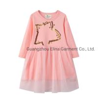 China Girls Rainbow Tulle Dress Long-Sleeve Children Cute Dress Casual Dress 2-7y for sale