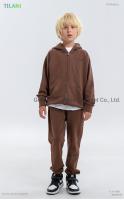 China Wholesale Long Sleeve Zipper Sport T Shirt Pants Custom Kids Sweatshirts and Hoodies Kids Sweat Suits Toddler Boys and Girls Clothing Sets Cotton for sale