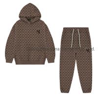 China Wholesale Long Sleeve Sport T Shirt Pants Custom Kids Sweatshirts and Hoodies Kids Sweat Suits Toddler Boys and Girls Clothing Sets Cotton Ny Letter for sale