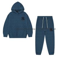 China Wholesale Long Sleeve Sport T Shirt Pants Custom Kids Sweatshirts and Hoodies Kids Sweat Suits Toddler Boys and Girls Clothing Sets Cotton Ny Letter for sale