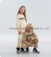 China Wholesale Long Sleeve Sport T Shirt Pants Custom Kids Sweatshirts and Hoodies Kids Sweat Suits Toddler Boys and Girls Clothing Sets Cotton Ess Letter for sale
