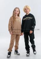 China Wholesale Long Sleeve Sport T Shirt Pants Custom Kids Sweatshirts and Hoodies Kids Sweat Suits Toddler Boys and Girls Clothing Sets Cotton Ess Letter for sale
