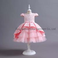 China Children Apparel Short-Sleeves Baby Wear Girls Party Garment Wedding Cake Dress Ball Gown Princess Frock Fluffy for sale