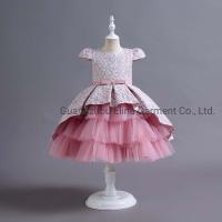 China Children Apparel Short-Sleeves Baby Wear Girls Party Garment Wedding Cake Dress Ball Gown Princess Frock Fluffy for sale