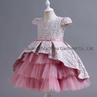China Children Apparel Short-Sleeves Baby Wear Girls Party Garment Wedding Cake Dress Ball Gown Princess Frock Fluffy for sale