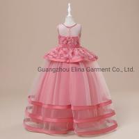 China Wholesale Baby Clothes Girls Party Garment Ball Gown Dress Princess Pink Party Dress for sale