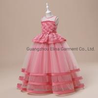 China Wholesale Baby Clothes Girls Party Garment Ball Gown Dress Princess Pink Party Dress for sale