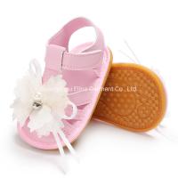 China Newborn Infant Casual Walking Shoes Toddler Leather Girls Sweet Flower Summer Sandal for sale