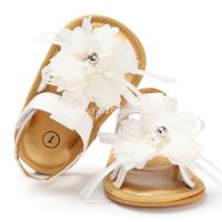 China Newborn Infant Casual Walking Shoes Toddler Leather Girls Sweet Flower Summer Sandal for sale