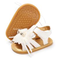 China Newborn Infant Casual Walking Shoes Toddler Leather Girls Sweet Flower Summer Sandal for sale