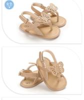 China Infant Walking Shoes with Butterfly Newborn Baby Toddler Girls Summer Sandal for sale