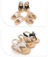 China Infant Walking Shoes with Butterfly Newborn Baby Toddler Girls Summer Sandal for sale