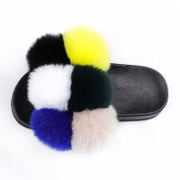 China 2021 Fashion Baby Shoes Baby House Bedroom Indoor Home Winter Warm Fox Faux Fur Fluffy Fuzzy Shoes Mother and Daughter Shoes Slipper for sale