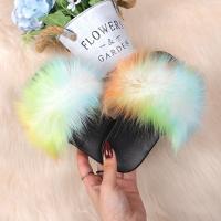 China 2021 Baby Shoes Baby House Bedroom Indoor Home Winter Warm Fox Faux Fur Fluffy Fuzzy Shoes Mother and Daughter Shoes Slipper for sale
