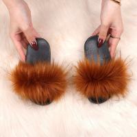 China 2021 Fashion Baby Shoes Baby House Shoes Bedroom Indoor Home Winter Warm Fox Faux Fur Fluffy Fuzzy Shoes Mother and Daughter Shoes Slipper for sale