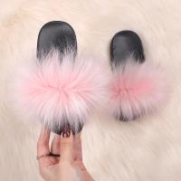 China 2021 Fashion Baby Shoes Baby House Shoes Bedroom Indoor Home Winter Warm Fox Faux Fur Fluffy Fuzzy Shoes Mother and Daughter Shoes Slipper for sale