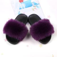 China Fashion Baby Shoes Baby House Slipper Bedroom Indoor Home Winter Warm Fox Faux Fur Fluffy Fuzzy Shoes Mother and Daughter Shoes Slipper for sale