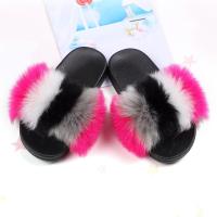China Fashion Baby Shoes Baby House Slipper Bedroom Indoor Home Winter Warm Fox Faux Fur Fluffy Fuzzy Shoes Mother and Daughter Shoes Slipper for sale