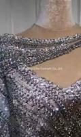 China 2021 Hot Selling Sequined Sex Beading Ball Dress Luxury Tippet Evening Party Frock Mermaid Bridesmaid Gowns Plus Size for sale
