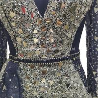 China 2021 Hot Selling Sequined Sex Beading Ball Dress Luxury Evening Party Frock Bridesmaid Gowns Plus Size for sale