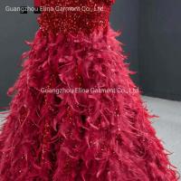 China 2021 Hot Selling Sequined Sex Red Feature Ball Dress Luxury Beated Evening Party Frock Mermaid Bridesmaid Gowns Plus Size for sale