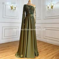 China 2021 Hot Selling Satin Sex Beading Ball Dress Luxury Evening Party Frock Bridesmaid Gowns Plus Size for sale