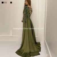 China 2021 Hot Selling Satin Sex Beading Ball Dress Luxury Evening Party Frock Bridesmaid Gowns Plus Size for sale