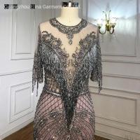 China 2021 Hot Selling Sequined Sex Beading Ball Dress Luxury Evening Party Frock Bridesmaid Gowns Plus Size New Arrival for sale