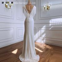 China 2021 Hot Selling Sequined Sex Beading Ball Dress Luxury Tassels Evening Party Frock Mermaid Bridesmaid Gowns Plus Size for sale