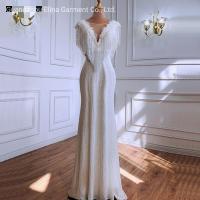 China 2021 Hot Selling Sequined Sex Beading Ball Dress Luxury Tassels Evening Party Frock Mermaid Bridesmaid Gowns Plus Size for sale