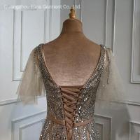 China 2021 New Arrival Sequined Sex Beading Ball Dress Luxury Champagne Evening Party Frock Bridesmaid Gowns Plus Size Hot for sale