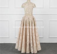 China 2021 New Lace Sex Beading Ball Dress Luxury Champagne Evening Party Frock Bridesmaid Gowns Plus Size Hot for sale