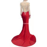 China 2021 New Arrival Sequined Sex Beading Red Evening Dress Luxury Party Frock Bridesmaid Gowns Plus Size Hot for sale