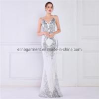 China Sequined Sex Beading Ball Dress Luxury Slip Evening Party Dress Mermaid Bridesmaid Gowns for sale