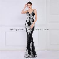 China Sequined Sex Beading Ball Dress Luxury Slip Evening Party Dress Mermaid Bridesmaid Gowns for sale