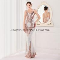 China Sequined Sex Beading Ball Dress Luxury Slip Evening Party Dress Mermaid Bridesmaid Gowns for sale