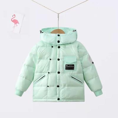 China Hot Selling Children&prime; S Winter Down Coat for Girls and Boys Clothes Waterproof Outdoor Hooded Coat for sale