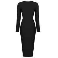 China Deep V Women Dress Sexy Body-Con High Quality Evening Dress Ball Stretch Dress for sale