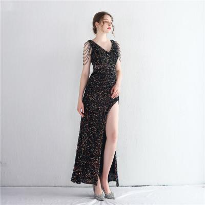 China Evening Party Prom Women Dress Sequin Slim Sheath Women Sexy Skinny Wedding Dress China OEM High Quality for sale