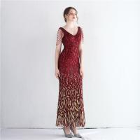 China Evening Party Prom Women Dress Sequin Beading Slim Sheath Women Sexy Skinny Wedding Dress for sale
