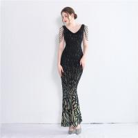 China Evening Party Prom Women Dress Sequin Beading Slim Sheath Women Sexy Skinny Wedding Dress for sale