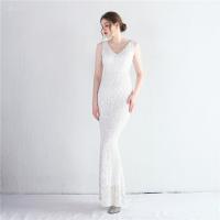China Evening Party Prom Women Dress Sequin Beading Slim Sheath Women Sexy Skinny Wedding Dress for sale