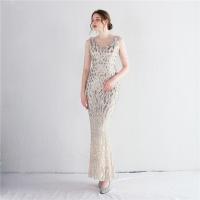 China Evening Party Prom Women Dress Sequin Beading Slim Sheath Women Sexy Skinny Wedding Dress for sale