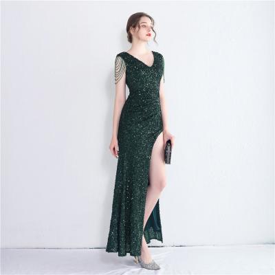 China Evening Party Prom Women Dress Sequin Slim Sheath Women Sexy Skinny Wedding Dress High Quality for sale