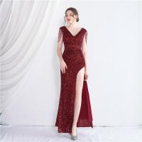 China Evening Party Prom Women Dress Sequin Slim Sheath Women Sexy Skinny Wedding Dress High Quality for sale